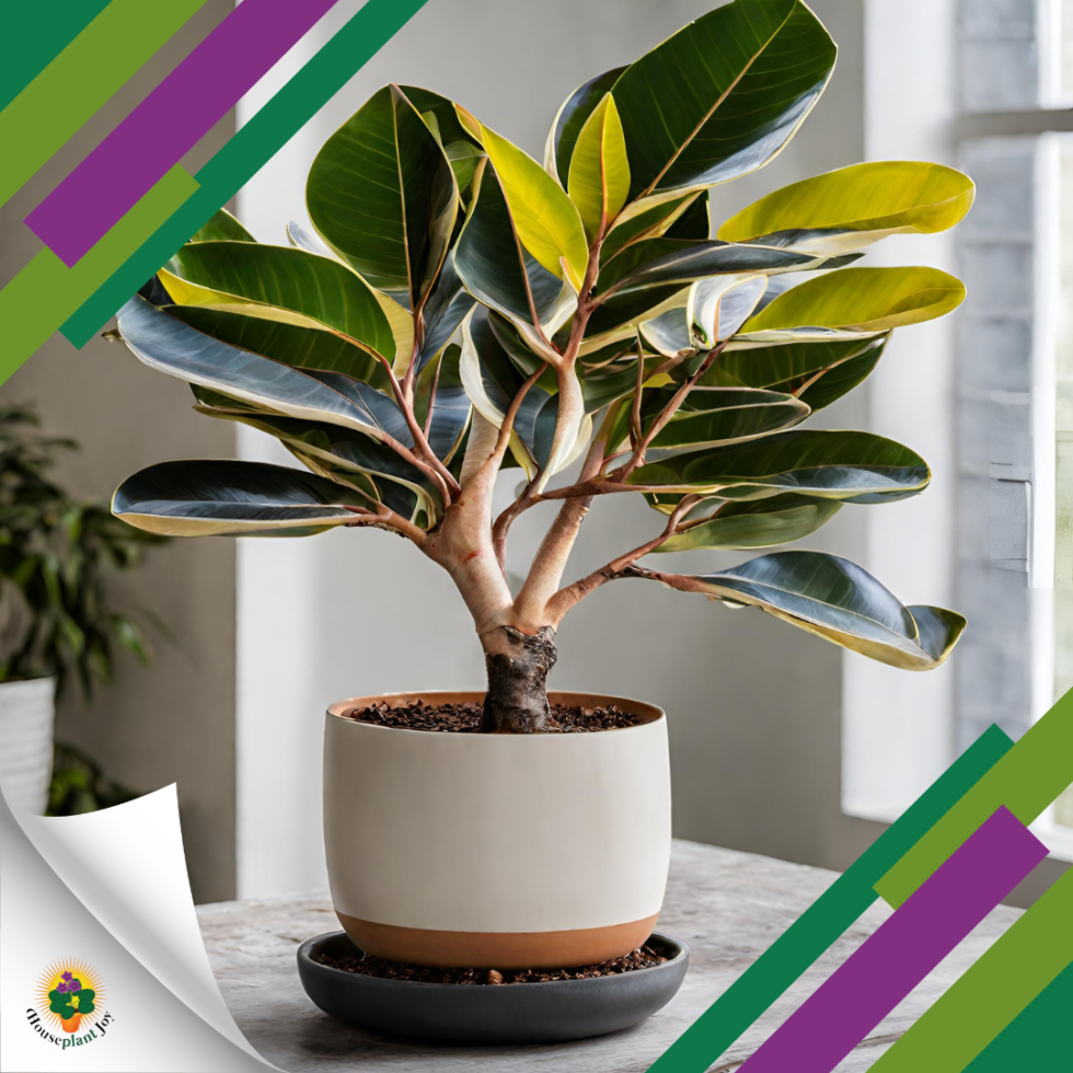 Embracing Nature's Variegated Rubber Tree (Ficus Elastica ...